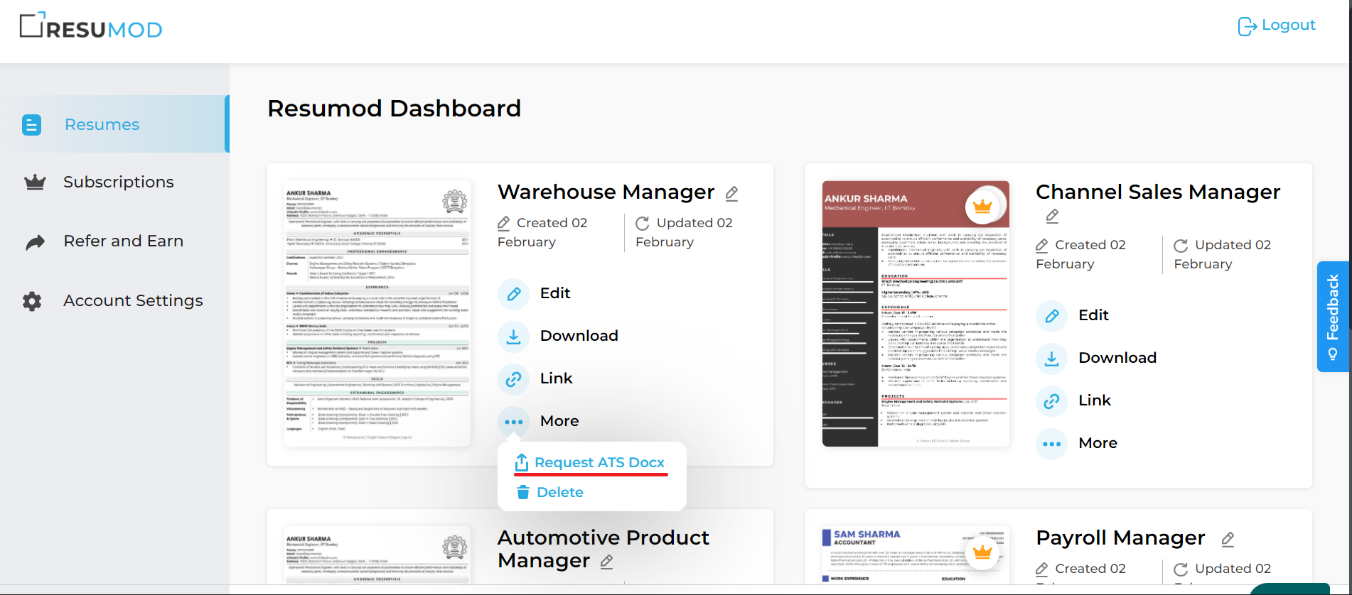 Resumod - Feature Guide & What's New