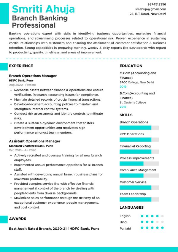 Writing a Resume for Banking and Finance Jobs [5 Examples]